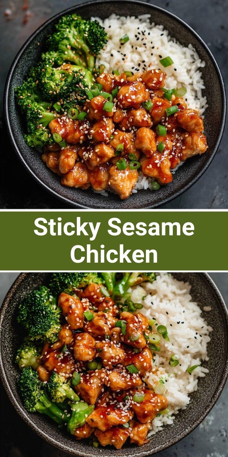Sticky Sesame Chicken – savorandnest.com