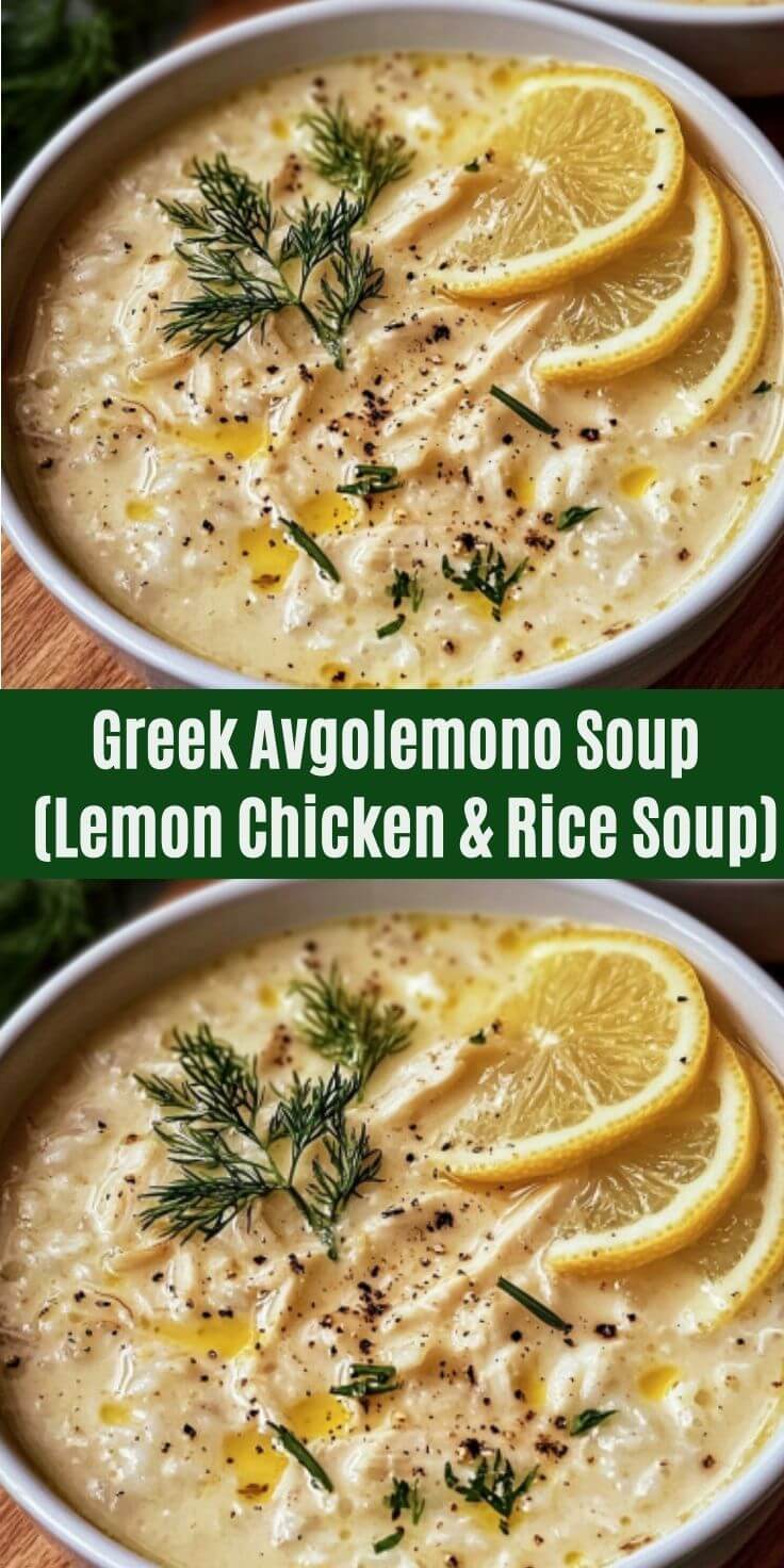 Greek Avgolemono Soup (Lemon Chicken & Rice Soup) – savorandnest.com