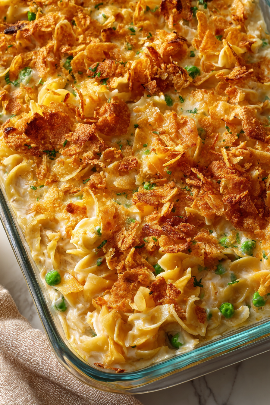 Classic Creamy Tuna Noodle Casserole Dinner Recipe – savorandnest.com