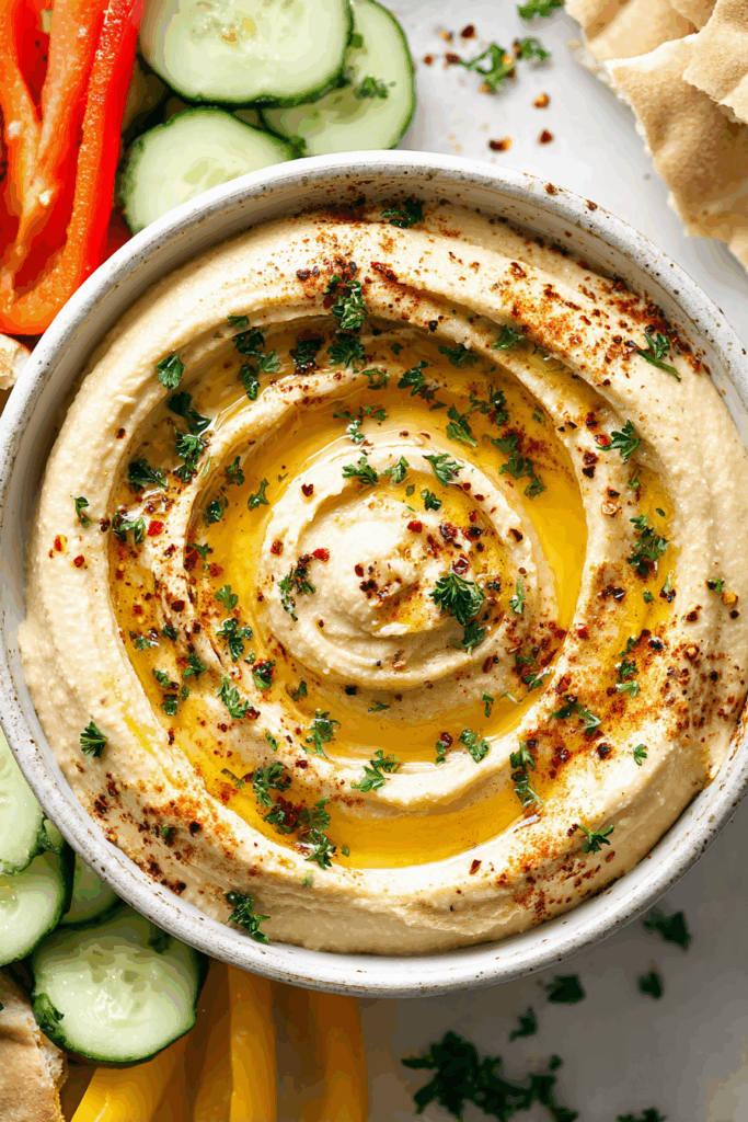 Creamy Homemade Hummus – savorandnest.com