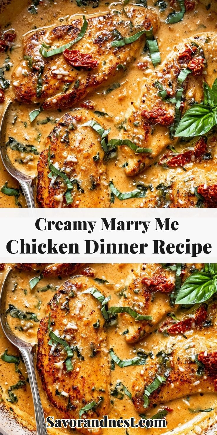 Creamy Marry Me Chicken Dinner Recipe – savorandnest.com