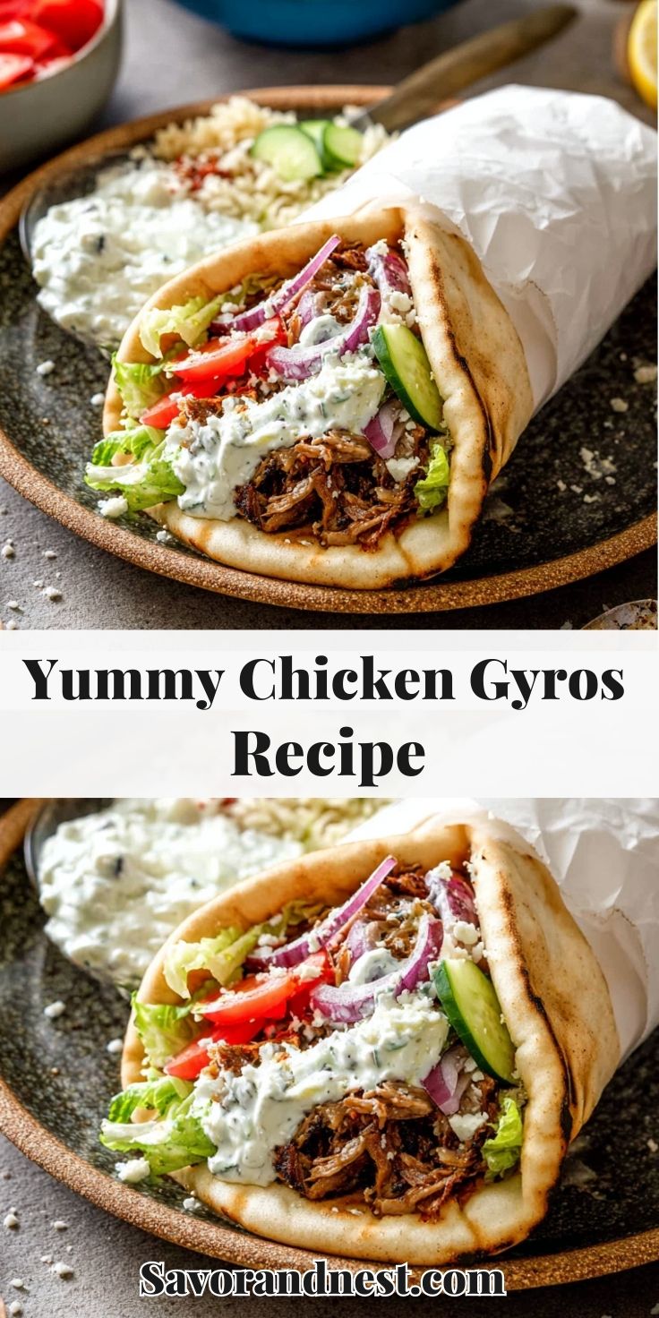 Yummy Chicken Gyros Recipe – savorandnest.com