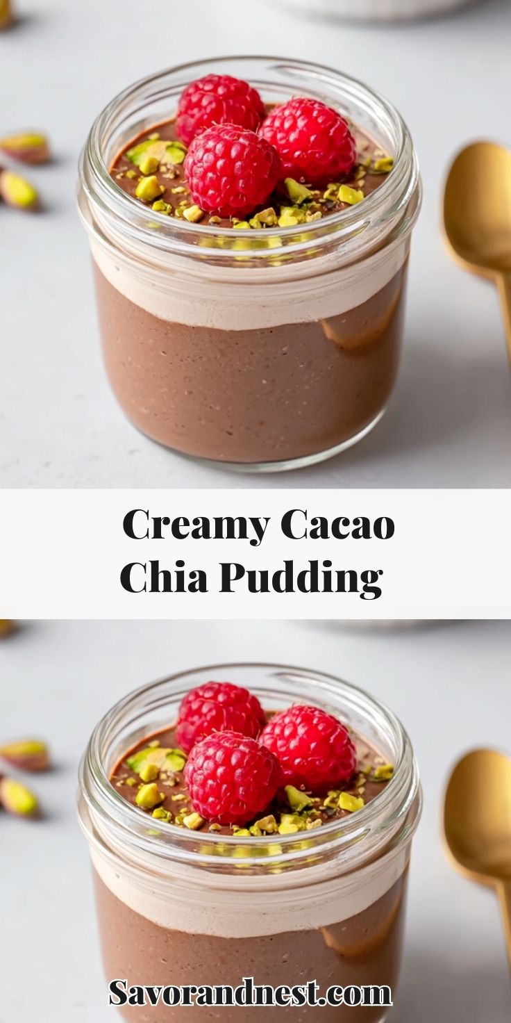 Creamy Cacao Chia Pudding – savorandnest.com