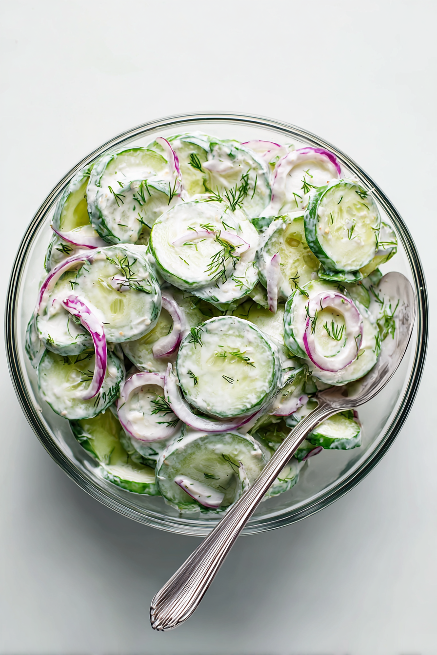 Creamy Cucumber Salad Recipe – savorandnest.com
