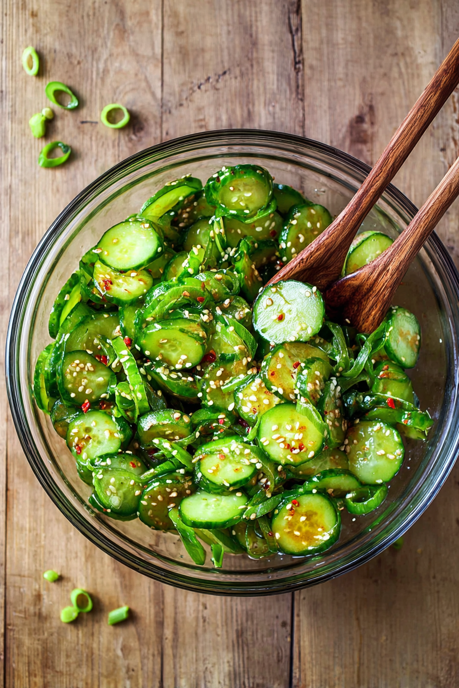 Crisp Asian-Style Cucumber Salad – savorandnest.com