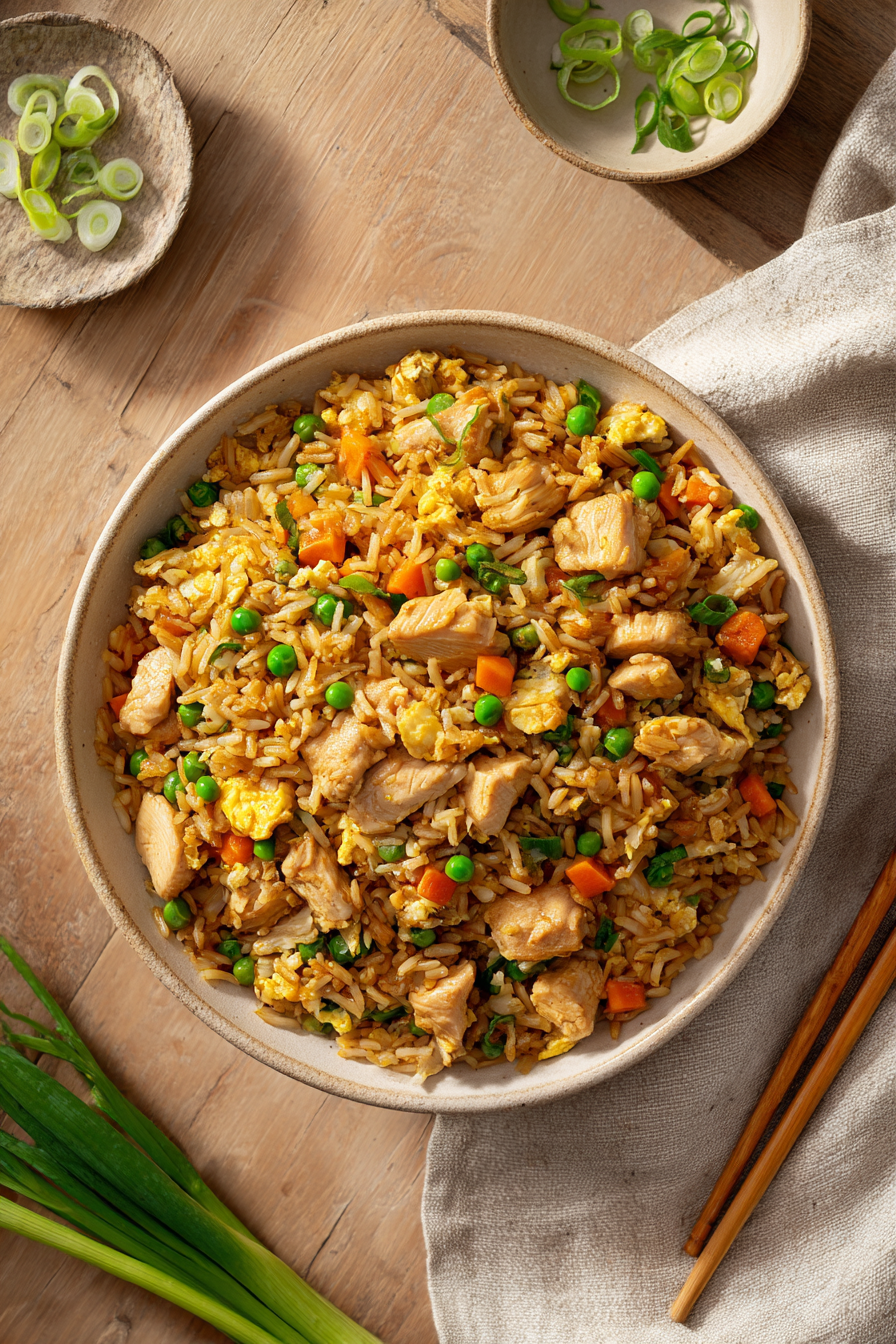 Easy Chicken Fried Rice (Takeout-Style at Home) – savorandnest.com