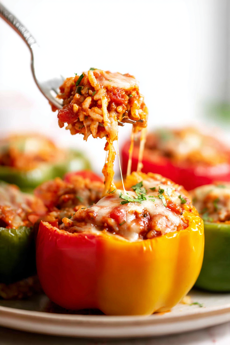 Easy Vegan Italian Stuffed Peppers Recipe – savorandnest.com