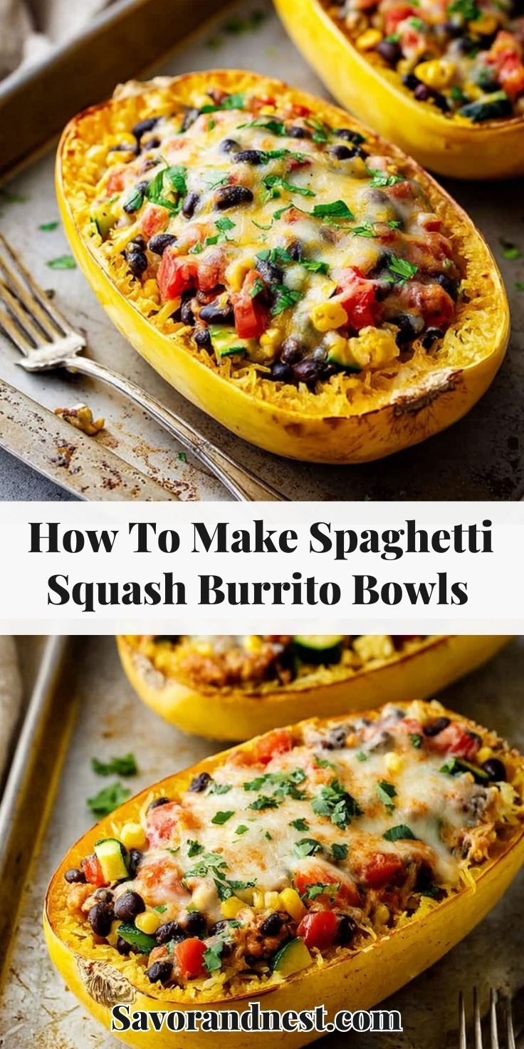 How To Make Spaghetti Squash Burrito Bowls – savorandnest.com