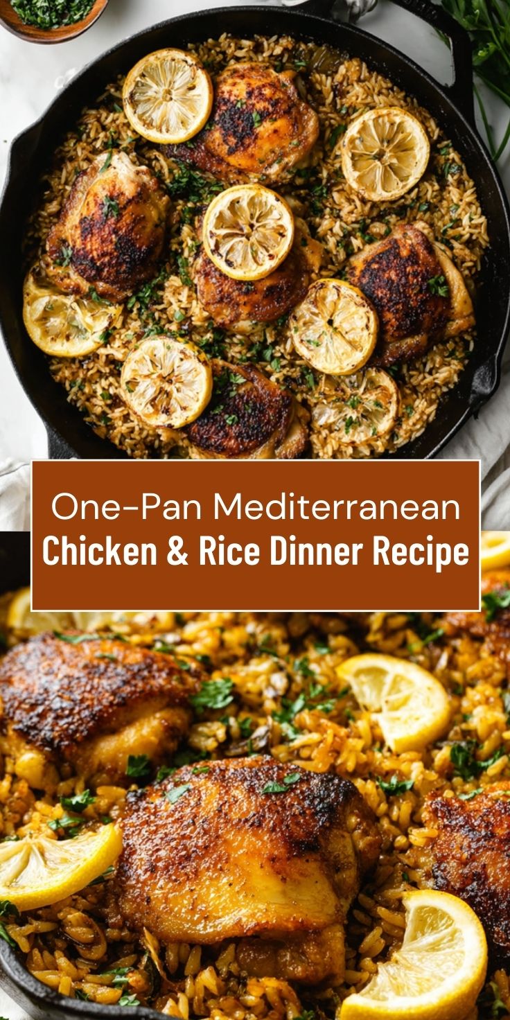 One-Pan Mediterranean Chicken & Rice Dinner Recipe – savorandnest.com