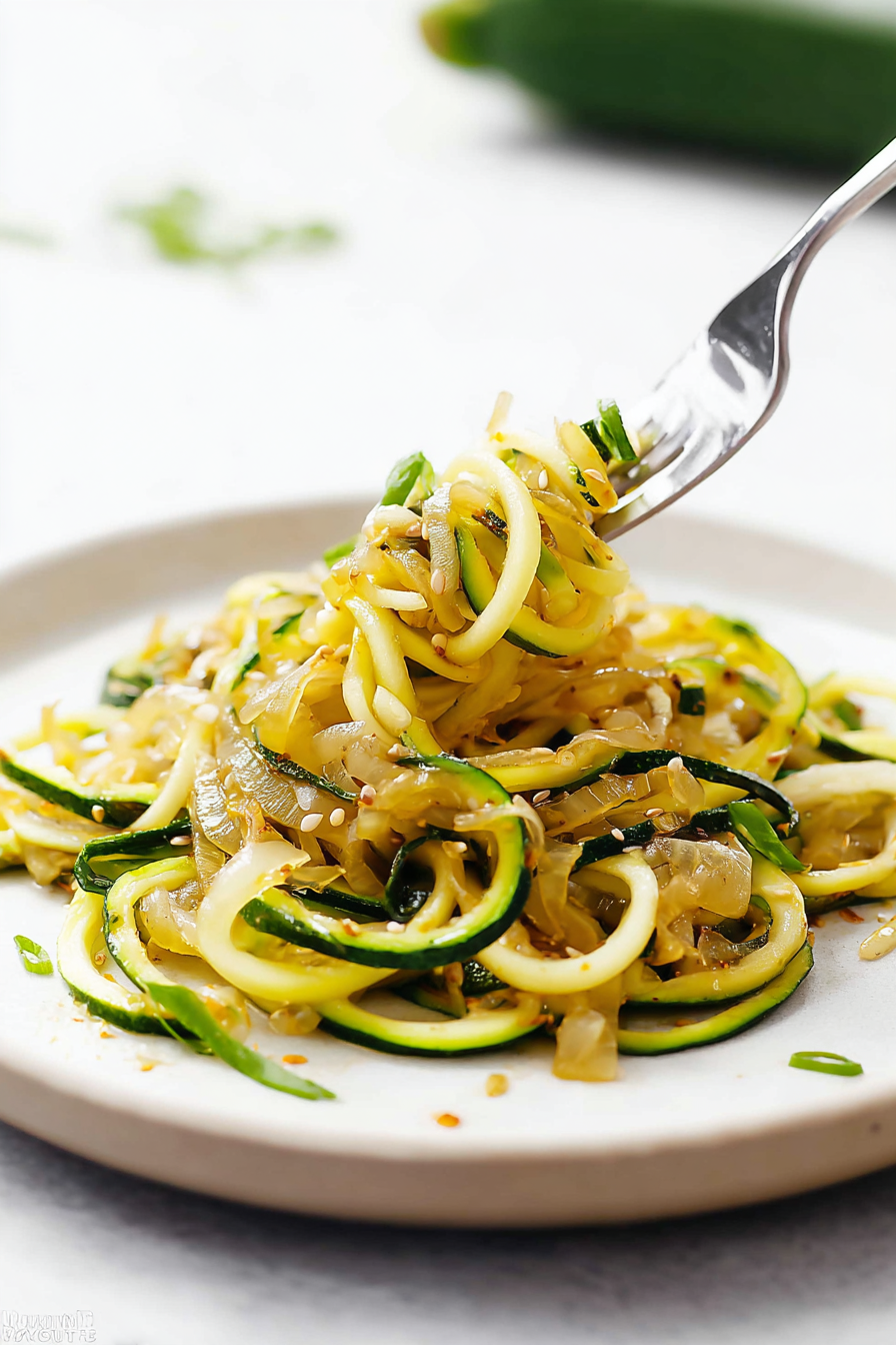 Quick Simple Stir-Fried Zucchini Noodles Recipe – savorandnest.com