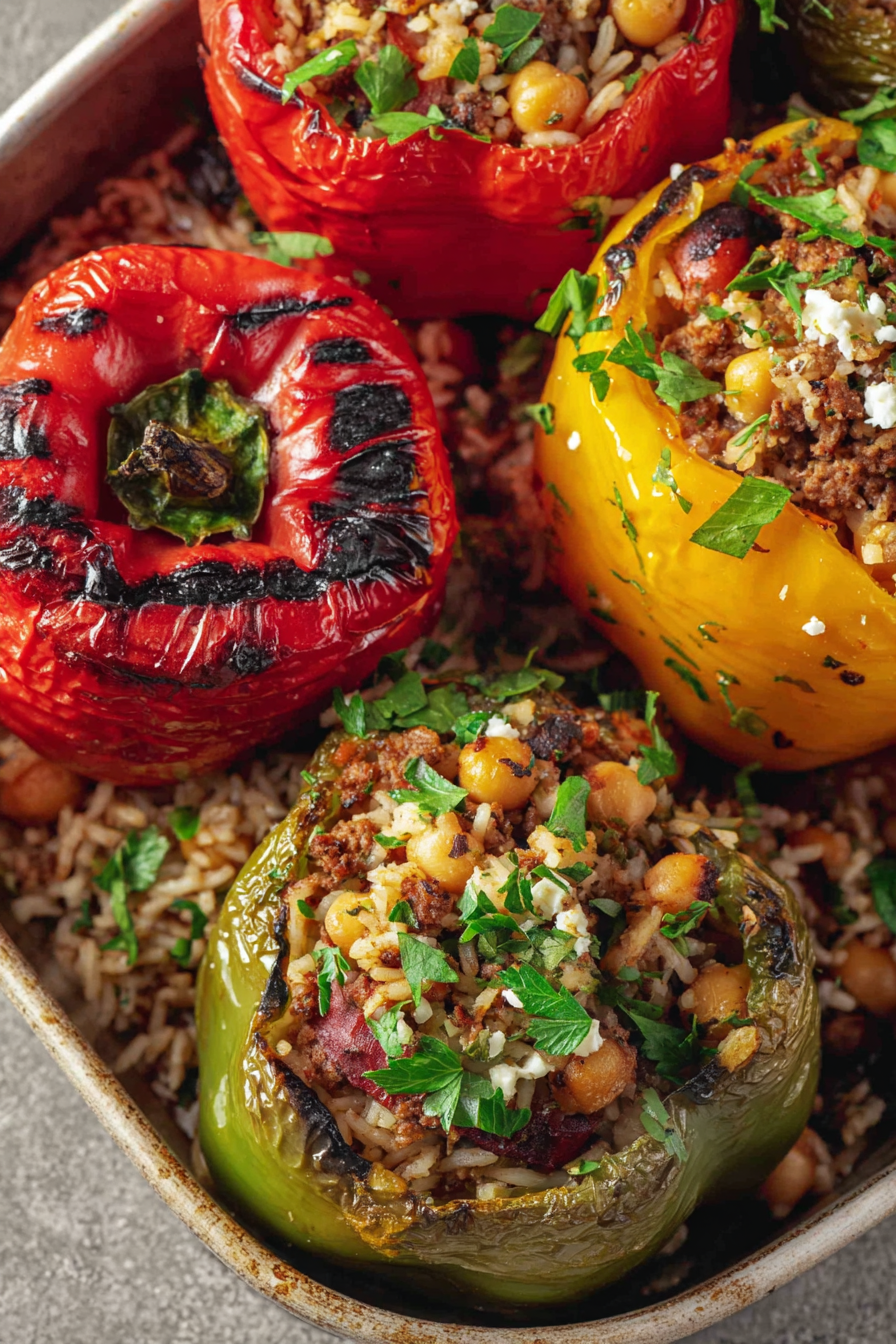 The Best Greek-Style Stuffed Bell Peppers – savorandnest.com