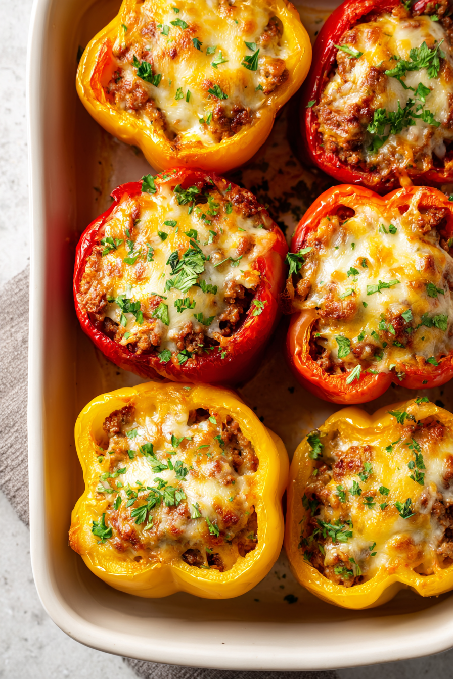 The Perfect Ground Beef Stuffed Peppers – savorandnest.com