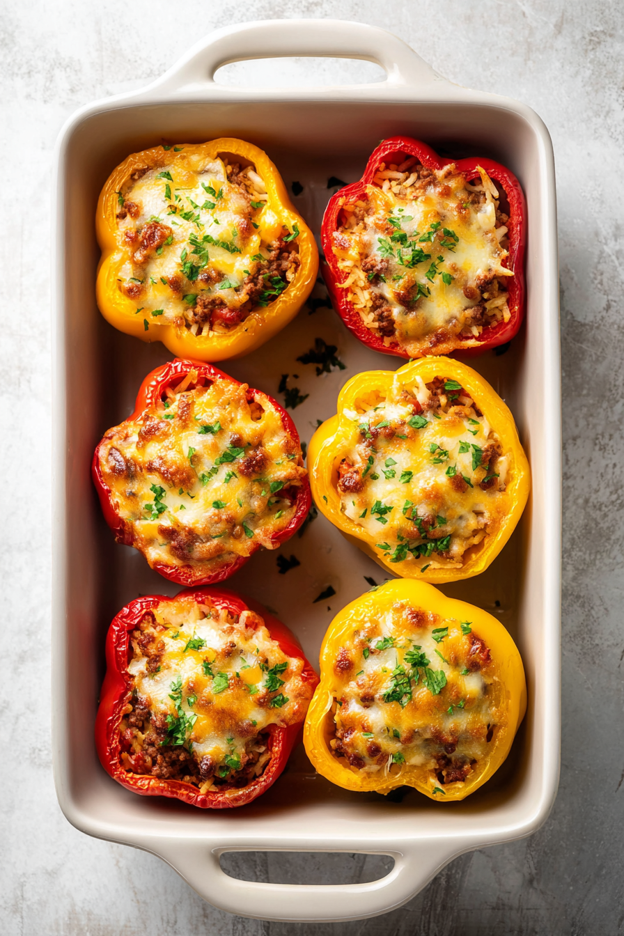 The Perfect Ground Beef Stuffed Peppers – savorandnest.com